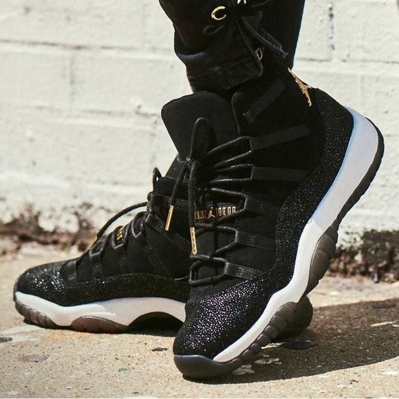 Jordan | Shoes | Authentic With Box Black Sparkly Air Jordan Xi Heiress ...